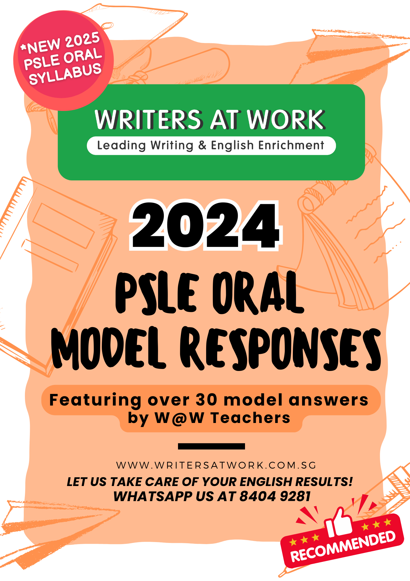 [NEW] 2024 PSLE Oral Model Responses with 10 Videos - WRITERS AT WORK